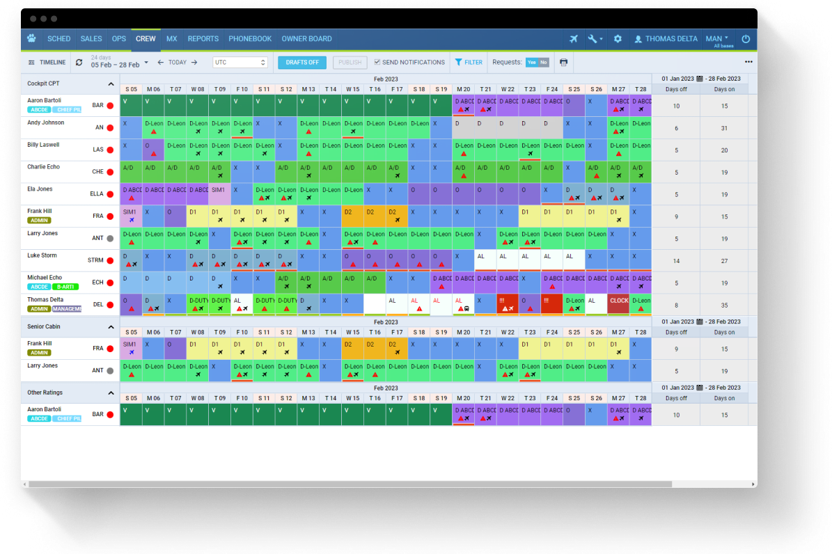 Flight Scheduling Software - Flight Operations Software